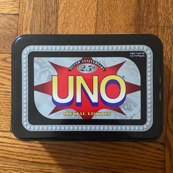 uno | Games | Uno Cards 25th Silver Anniversary Special Edition With ...